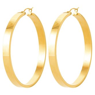 Brillaxis Cr&eacute;oles acier dor&eacute; fil plat 5mm