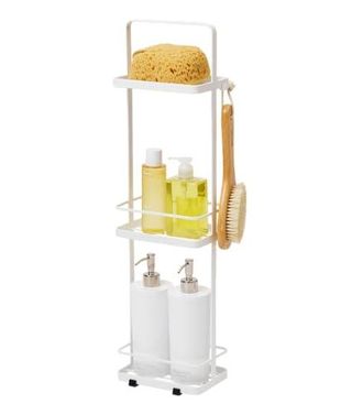 Yamazaki Tableware 6634 Tower 3~Tiered Rack, White, Steel, 18 x 12 x 67 cm