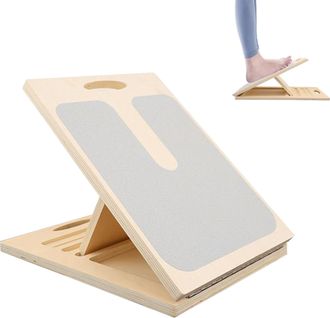 Generico Premium-Stretchbrett f&uuml;r Manschettenkn&ouml;pfe, geneigter Keilabsatz aus Holz, f&uuml;r Kniebeugen, Verbesserung des Gleichgewichts, Rehabilitation von Beinen,