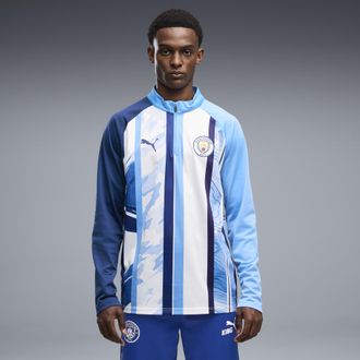 Puma Manchester City Aufw&auml;rmoberteil mit Rei&szlig;verschluss bis zum Hals Herren, Accessoires, Wei&szlig;, XXL