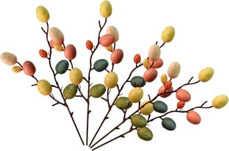 SOLUSTRE Teiliges Bunte Fr&uuml;hlings-Eier-Dekoration mit Zweigen DIY Fr&uuml;hjahrsdeko f&uuml;r Zuhause B&uuml;ro und Party Farbenfrohe Fr&uuml;hlingsakzente f&uuml;r Fr&uuml;hling und Fr&uuml;hli