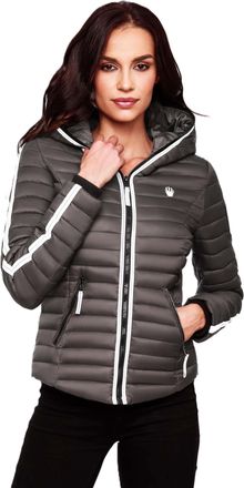 Navahoo Damen Jacke Steppjacke &Uuml;bergangsjacke gesteppt Herbst Kapuze B811 [B811-Kim-Pri-Anthrazit-Gr.XS]