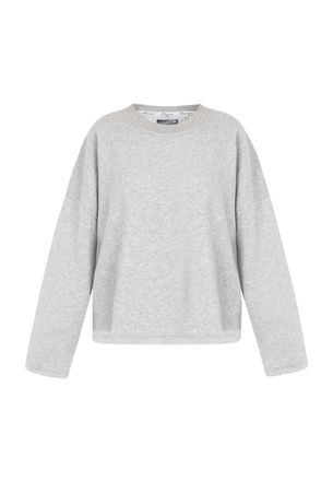 Dreimaster Dreimaster Oversize Sweatshirt Damen Hellgrau Melange