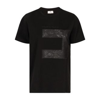Elisabetta Franchi Embellished Crew Neck T-Shirt - - Tops - Damen - Schwarzk - XS