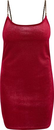 Faina Glitzerndes Mini-Samtkleid Damen weinrot