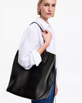 Arket Tragetasche Aus Leder -Schwarz