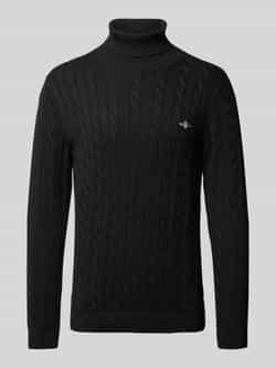GANT Strickpullover mit gerippten Abschl&uuml;ssen