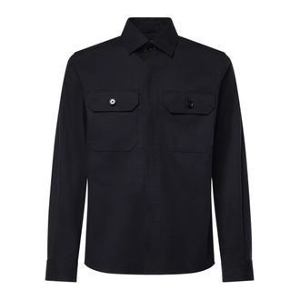 Ermenegildo Zegna Hochwertiges Baumwoll-Overshirt - - Jackets - Herren - Blau - 2XL