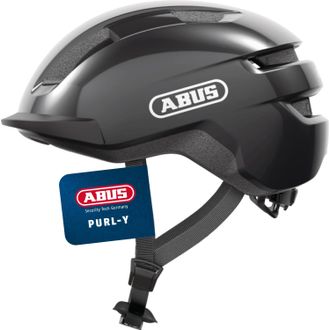 ABUS Fahrradhelm PURL-Y - geeignet f&uuml;r E-Bike und S-Pedelec - stylisher NTA-Schutzhelm f&uuml;r Erwachsene und Jugendliche - Dunkelgrau, Gr&ouml;&szlig;e L
