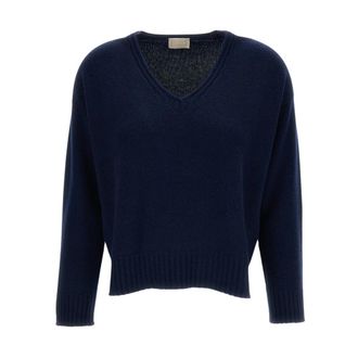 Drumohr V-Ausschnitt Strickware - - Knitwear - Damen - Blau - S