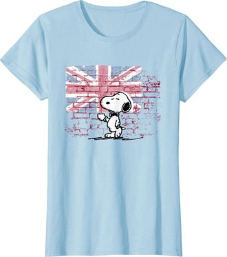 Peanuts Erdn&uuml;sse Snoopy Posh Union Jack Wall T-Shirt