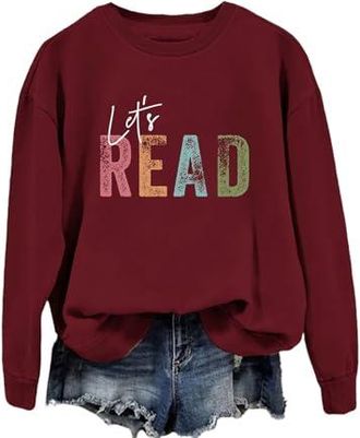 Generic Sweatshirts pour femmes UK sweatshirts UK pour femmes, imprim&eacute; graphique, haut surdimensionn&eacute;, col rond, manches longues, automne hiver, d&eacute;contract&eacute;, 