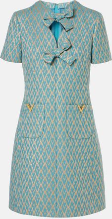 Valentino Minikleid Toute La V VGold aus Jacquard