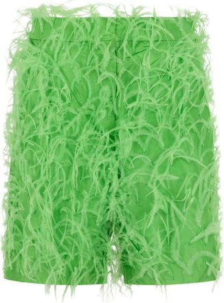 Valentino Garavani Shorts mit Federn - Gr&uuml;n