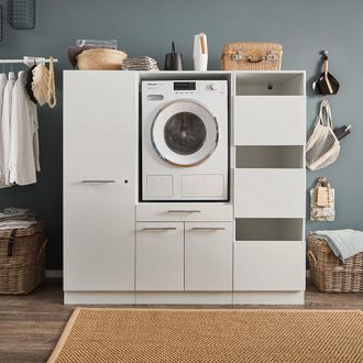 Laundreezy home24 Hauswirtschaftsraum D 168 x 162cm Weiß/Weiß