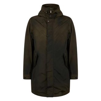 Moorer Oversized Mantel mit Kapuze - - Coats - Herren - Gr&uuml;n - M