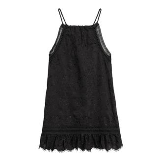 Weili Zheng Schwarzes Besticktes Baumwoll Minikleid - - Dresses - Damen - Schwarzk - M