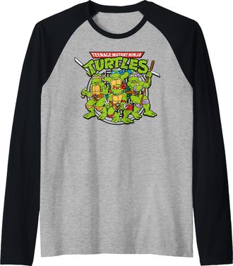 Teenage Mutant Ninja Turtles TMNT Turtle Power-Logo, Teenage Mutant Ninja, 80er-Jahre-Retroshow Raglan