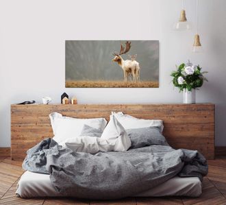 Paul Sinus Art Reh in Landschaft Wandbild in verschiedenen Größen Wähle Deine Größe 60x120cm