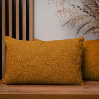 MG Design 2er Set Kissenbezüge 40 x 60 cm in Orange - mit Reißverschluss, fein gewebt mit Chenille-Haptik, pflegeleich