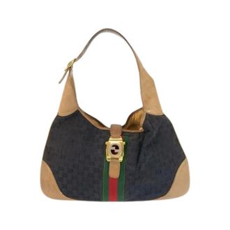 Gucci Pre-owned GG Canvas Leder Schultertasche - - Pre-owned - Damen - Schwarzk - ONE SIZE