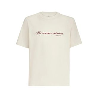 Brunello Cucinelli Homme, Tops, Beige, Taille: 2XL T-shirt col rond
