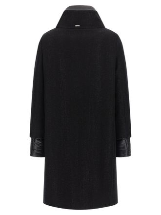Herno Womens Black Wool Coat Clothing