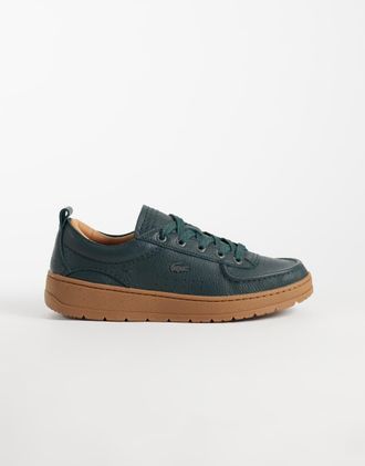 Lacoste sneakers &agrave; semelle gomme vert fonc&eacute;