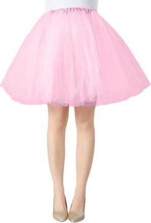 Generic Jupe Tulle Femme Tutu Jupe Jupes Femme Classique Unie - De Danse pour Plage, &Eacute;cole Ou Balade, Parfaite pour Printemps Et &Eacute;t&eacute;
