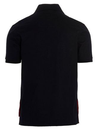 Thom Browne Piqu&eacute; Cotton with RWB Trim Polo Shirt - Black
