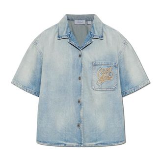 Off-white Femme, Blouses et Chemises, Bleu, Taille: 40 FR Chemise en jean avec poche