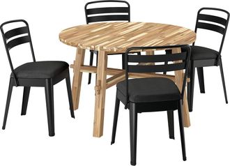 IKEA SKOGSTA / RAMSN&Auml;S Tisch und 4 St&uuml;hle