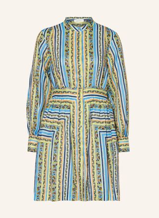 Mrs & Hugs Mrs & Hugs Hemdblusenkleid Aus Leinen blau