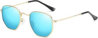 Generic Lunettes De Soleil Polaris&eacute;es &Agrave; Monture M&eacute;tallique Irr&eacute;guli&egrave;re For Hommes Et Femmes, Lunettes De Soleil De F&ecirc;te De Vacances &Agrave; La(Blue)