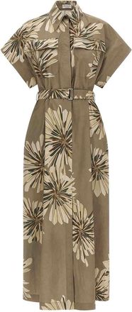 Brunello Cucinelli Robe Courte - Vert