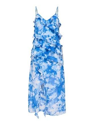 Only Onlsine Life WVN Robe Longue &agrave; Bretelles, Bleu Ciel, L