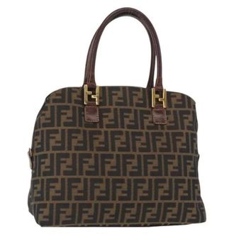 Fendi Sac &agrave; main en toile Pre-owned - Femme - Pre-owned - Brun - Taille: ONE Size