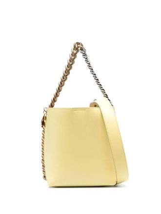 Stella McCartney Beuteltasche mit Kettendetail - Gelb