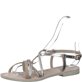 Tamaris Damen Sandaletten, Frauen Sandalen,TOUCHit-Fu&szlig;bett,Sommerschuhe,Freizeitschuhe,offene Schuhe,Strandschuhe,Sommersandalen,Gold,38 EU