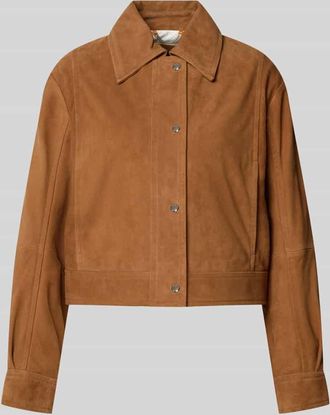 Boss Orange by Hugo Boss Regular Fit Lederjacke aus echtem Ziegenleder Modell C_SALISA 60