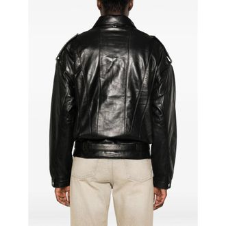 R13 Lambskin Biker Jacket - Black