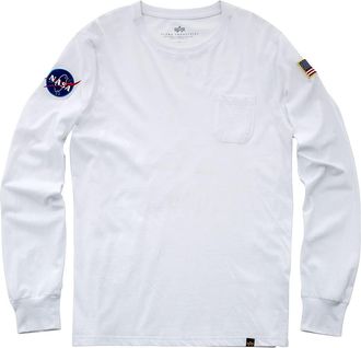 Alpha Industries Alpha Industries Herren NASA LS, White, 3XL