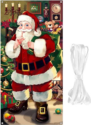 Generic Weihnachts-Türabdeckung mit Weihnachtsmann-Design, Weihnachtsdekoration für den Eingangsbereich, Kinderzimmer, Küche, Partys, Geschäft, Schule, Neujah