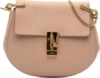 Chloé petit sac à bandoulière en cuir Drew (2014-2025) - Marron