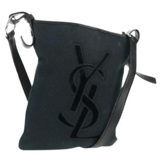 Saint Laurent Sac bandouli&egrave;re en toile Pre-owned - Femme - Pre-owned - Noir - Taille: ONE Size