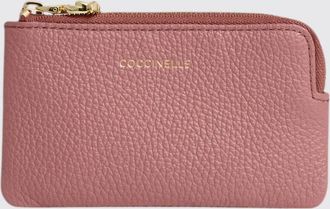 Coccinelle Petit portefeuille zipp&eacute; C-Me en cuir grain&eacute; avec anneau en m&eacute;tal