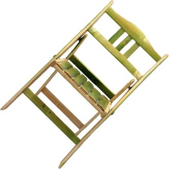 Supvox Bambus Klappstuhl Mit Rückenlehne Tragbarer Faltstuhl Aus Natürlichem Bambus Studentenstuhl Für Innen Und Outdoor Camping