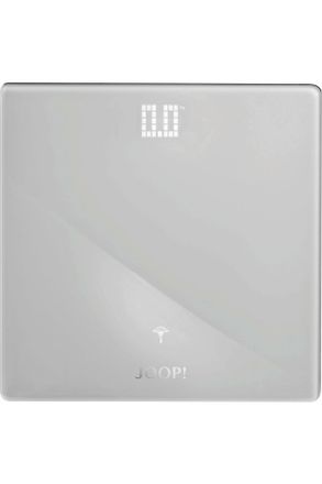 Joop Personenwaage, Wei&szlig;, Metall, Glas, 32x2.5x32 cm, LCD-Display, Badaccessoires, Personenwaagen