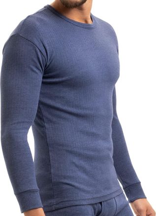 MT Herren Ski- und Thermounterhemd Light - Winter Unterw&auml;sche Langarm - Blau 3XL