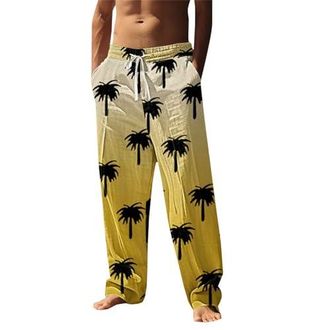 Generic Veste en lin pour homme - Pantalon en lin blanc - Pantalon d&eacute;contract&eacute; - Pantalon formel britannique - Short cargo l&eacute;ger - Poches pour homme - Pantalo